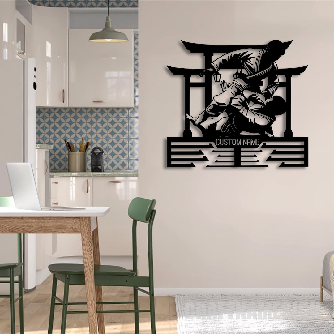 Custom Jiu Jitsu Metal Medal Hanger, Jiu Jitsu Wall Hanging Decoration ...