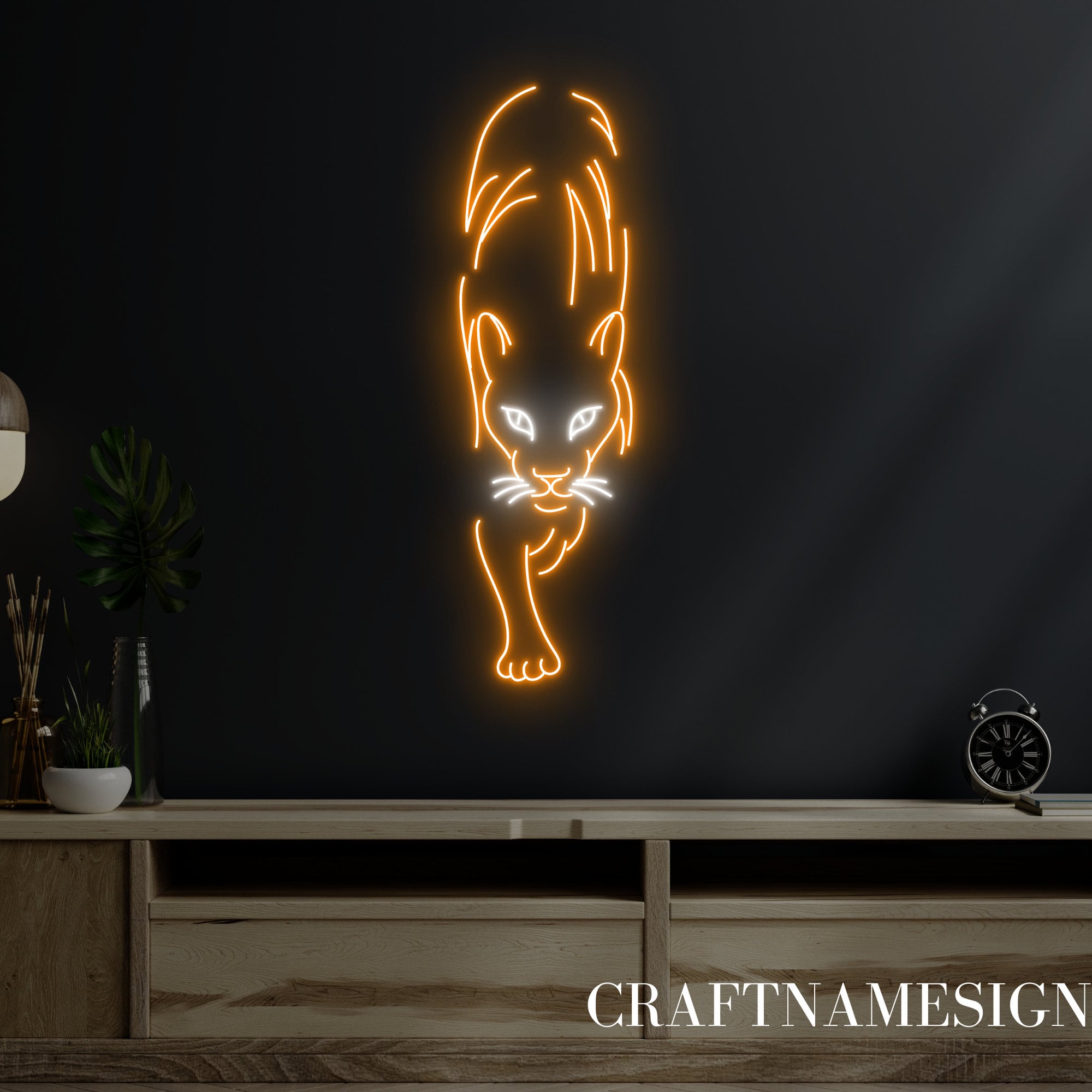 Panther Walking Neon Sign, Panther Led Sign, Custom Neon Sign, Panther ...