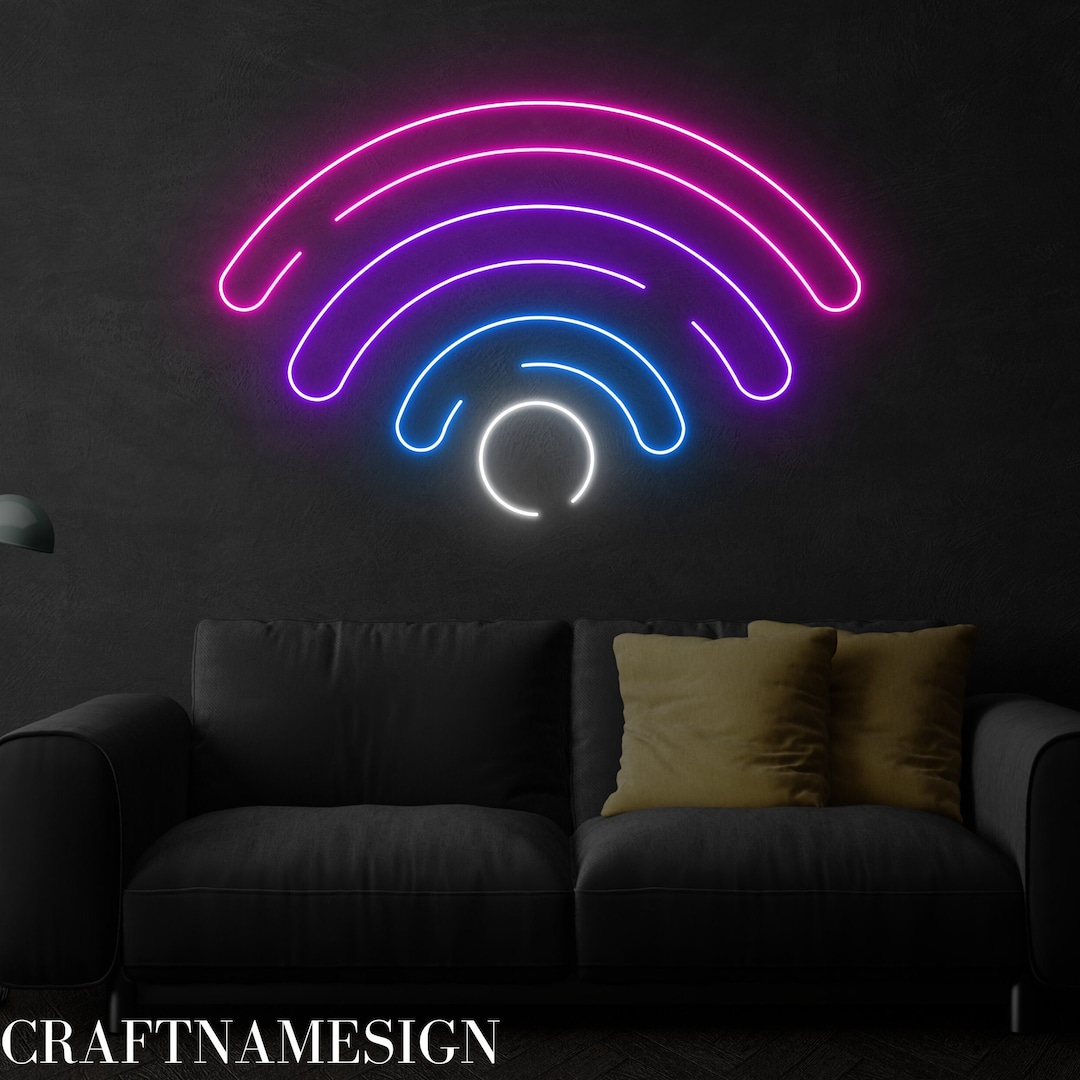 Wifi Neon Sign, Wifi Password Led Sign, Custom Neon Sign, Wifi Template ...