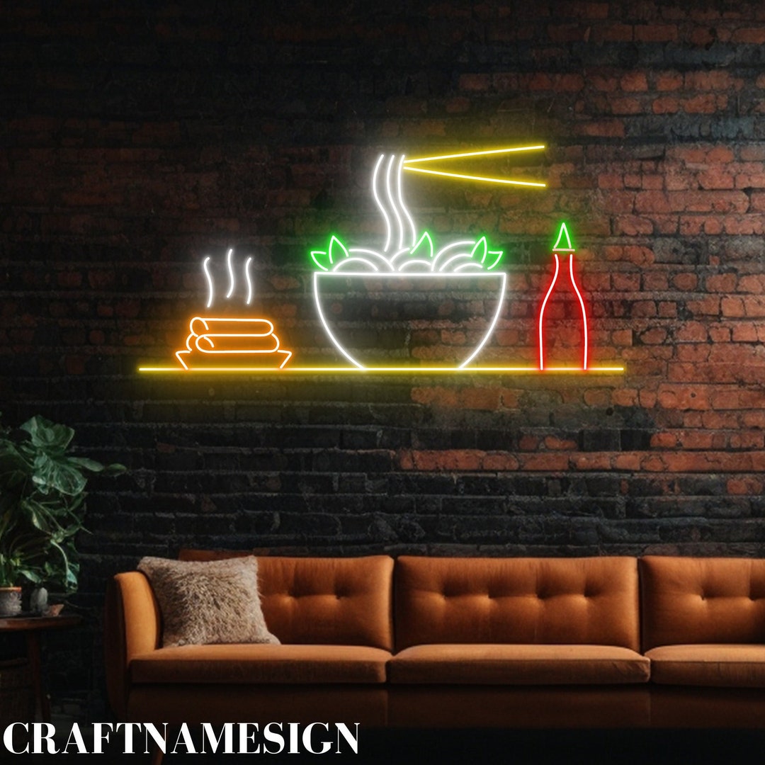 Pho With Fried Dough Stick Led Lights, Traditional Pho Neon Lights ...