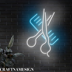 Scissor & Comb Led Sign for Barber Shop Wall Decor, Barber Shop Led ...