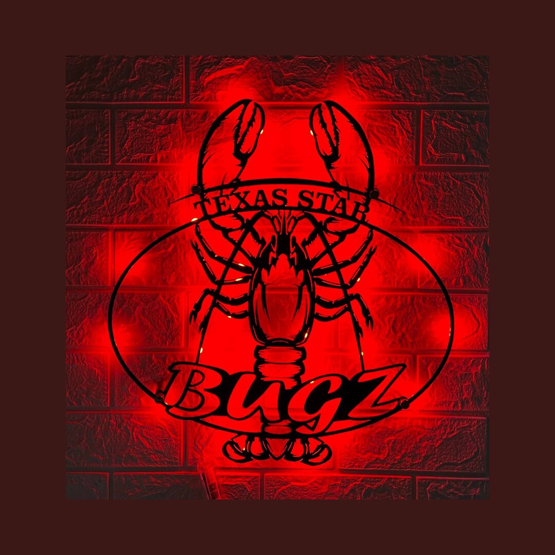 Custom Lobster Seafood Metal Wall Art LED Light | Personalized Crayfish ...