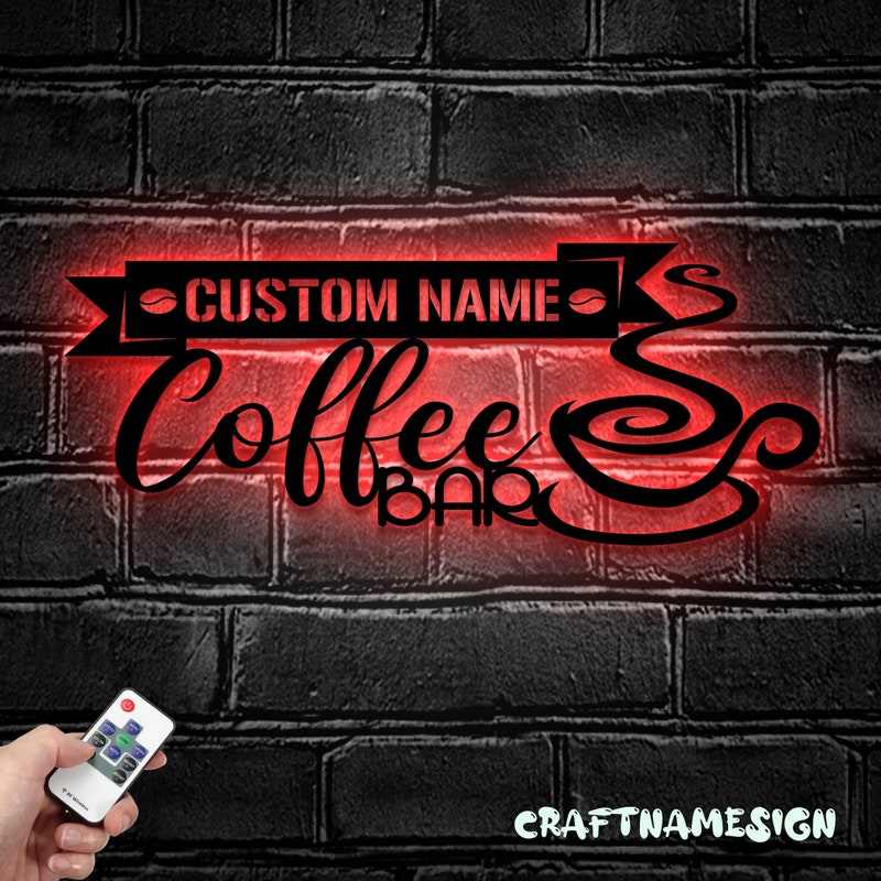 Light up Coffee Sign - Etsy