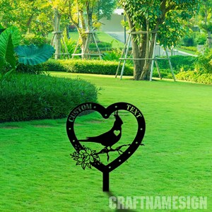 Custom Cockatiel Bird Memorial Metal Stake, Bird Loss Memorial Stake ...