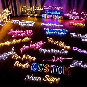 Neon Logo Sign, Custom Acrylic Print Led Sign, Neon Sign Logo for Wall ...