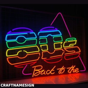 Back to the 80s Neon Sign, 80s Party Music Led Sign, Custom Neon Sign ...