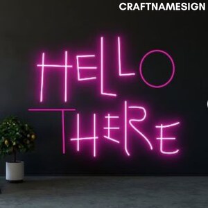 Hello There Neon Sign, Hell Here Led Sign, Custom Neon Sign, Spooky ...