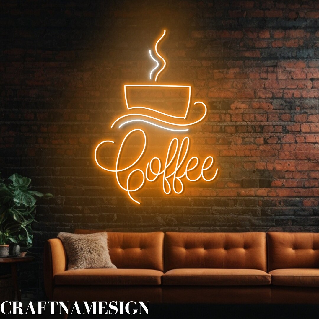 Attractive Coffee Neon Signboard, Coffee Shop Led Sign, Custom Neon Led ...