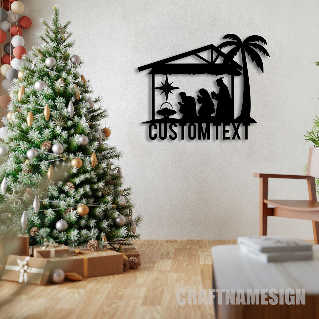 Nativity Scene Metal Sign Nativity Scene Metal Wall Art - Etsy