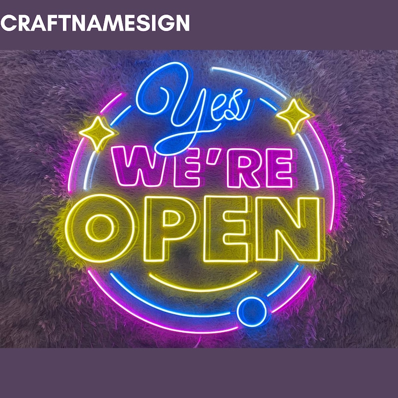 Yes We're Open Sign - Etsy
