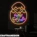 Easter Chicken Egg Neon Sign, Happy Easter Chicken Egg Day Led Sign ...