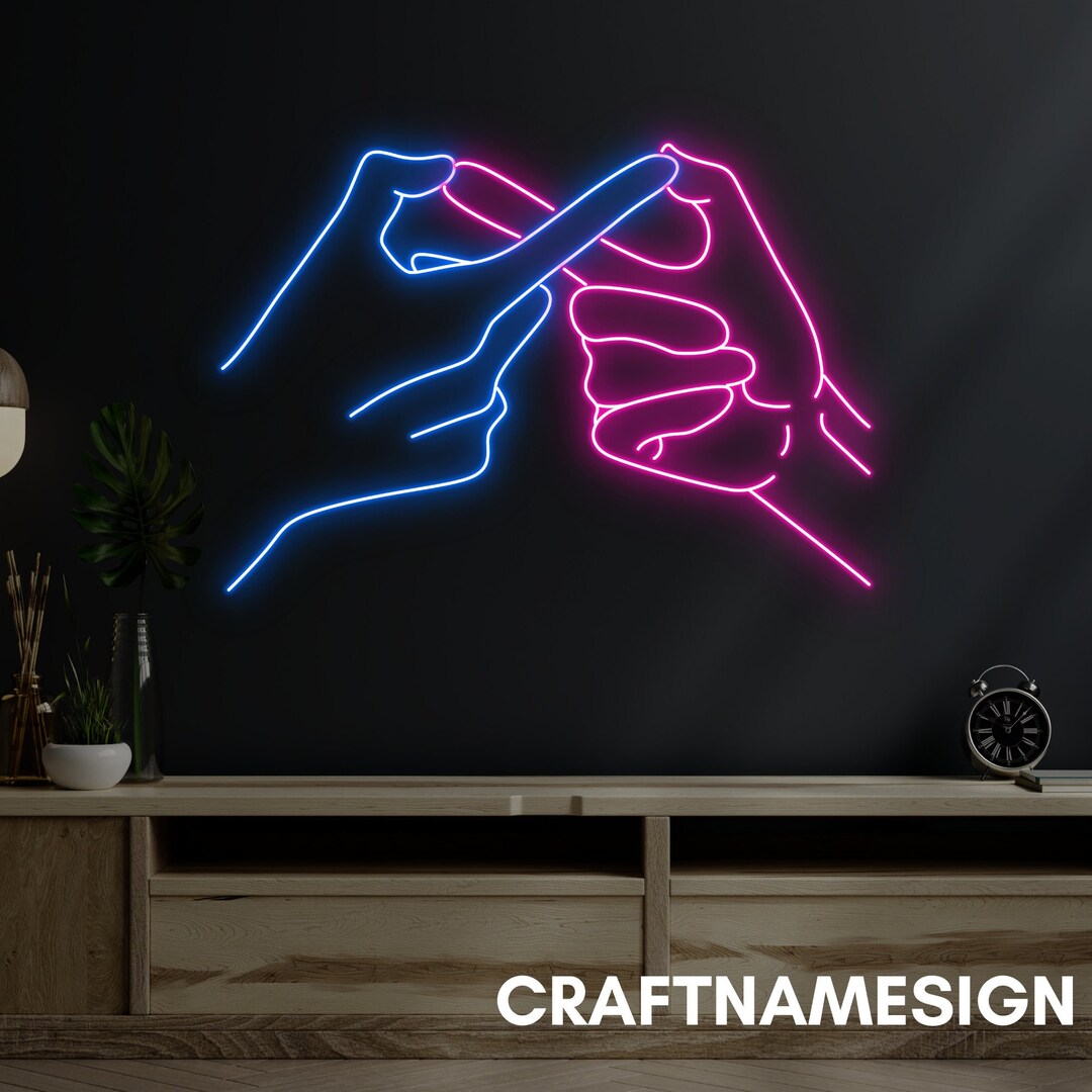 Endless Symbol Hand Touch Neon Sign, Valentine Led Sign, Custom Neon ...