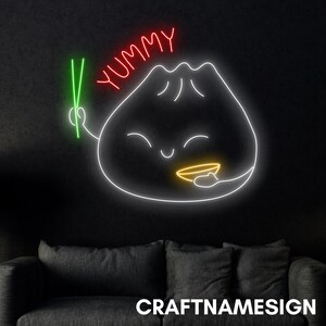 Yummy Dimsum Led Sign, Dimsum Neon Sign, Custom Neon Sign, Dumpling ...