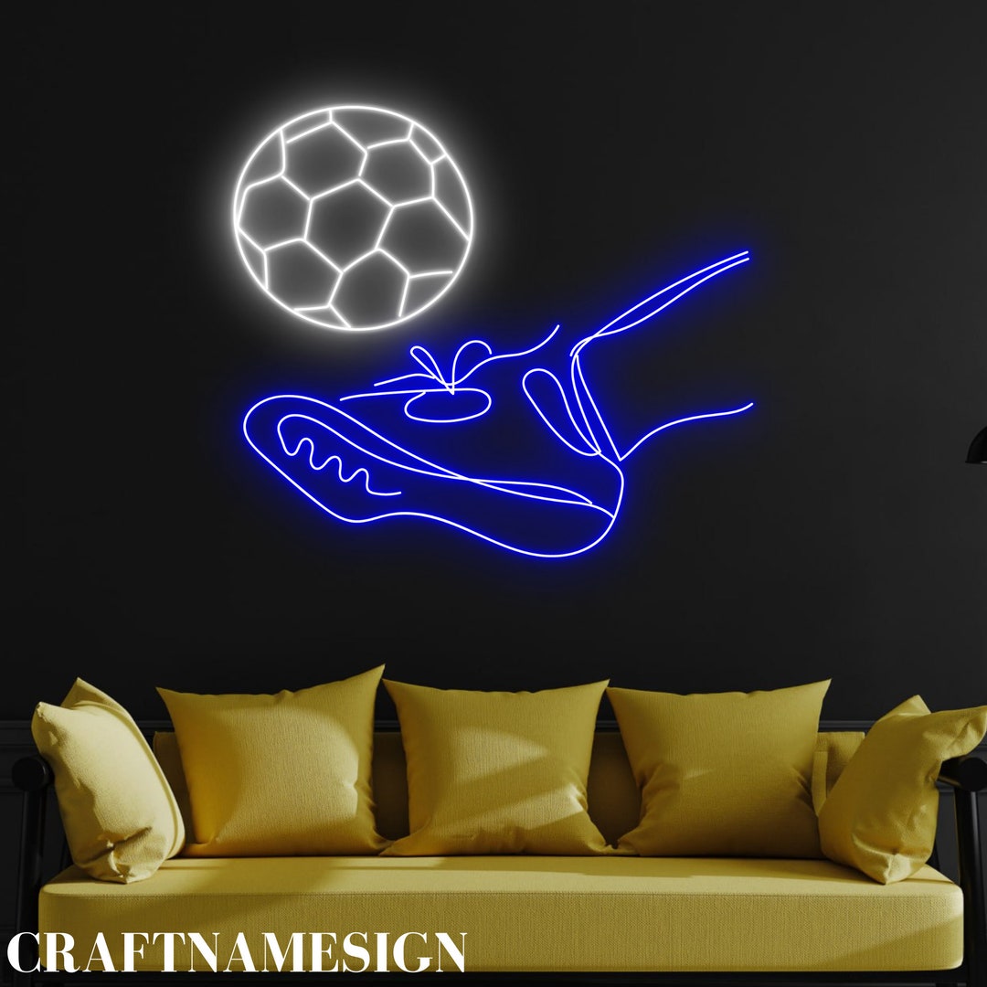 Leg Kick Ball Neon Sign, Football Led Sign, Custom Neon Lights ...