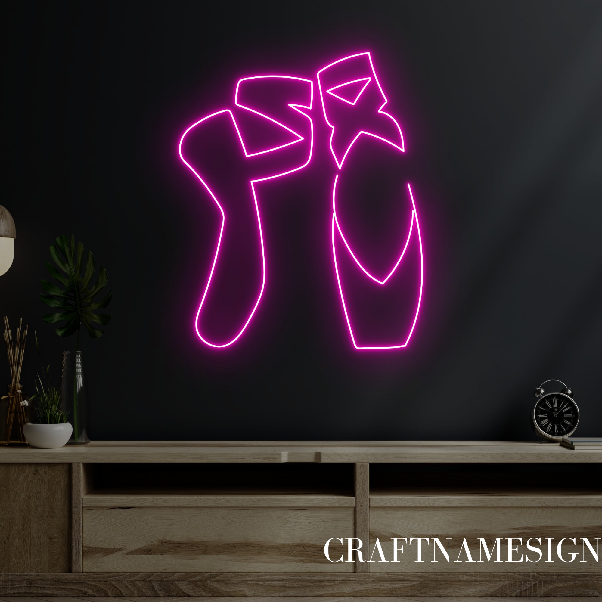 Ballet Shoes Neon Sign, Ballet Shoes Led Sign, Custom Neon Sign, Ballet ...