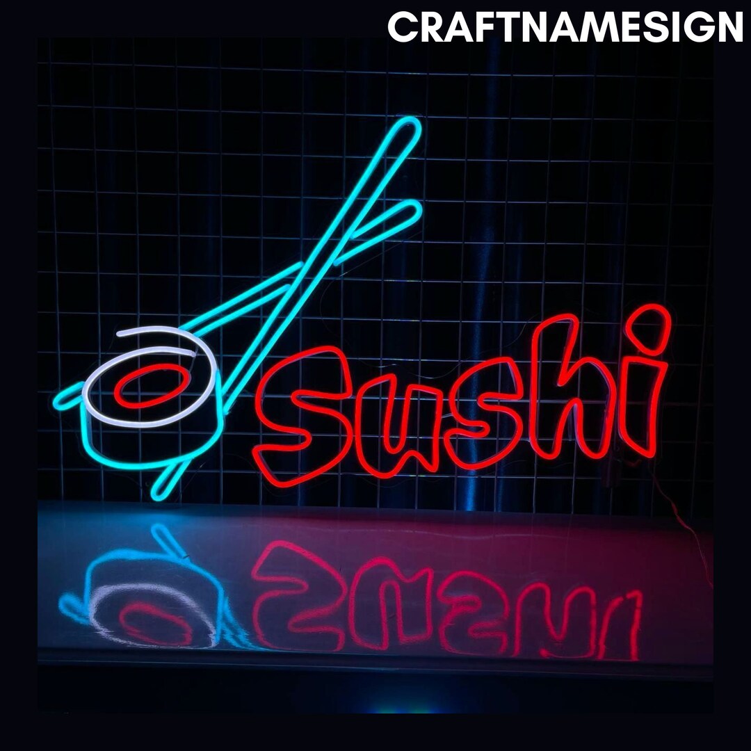 Sushi Store Neon Sign, Japanese Sushi Led Sign, Custom Neon Sign ...