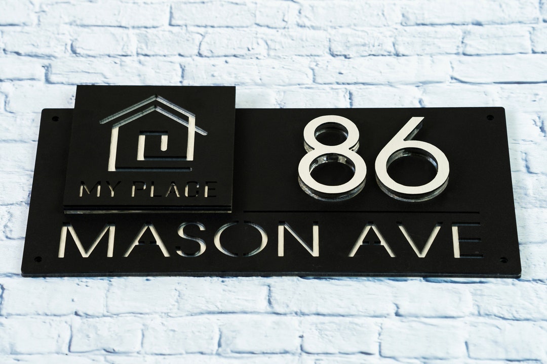 Custom House Number Sign, Number Box, Personalized Address Plaque ...