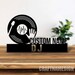 Custom Wooden DJ Monograph Desk Name Plate, Disc Jockey Metal Nameplate ...