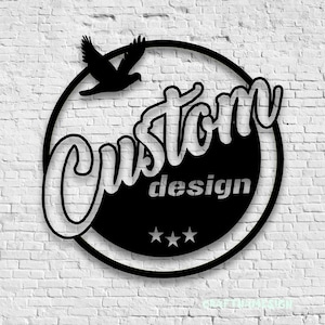 Custom Logo Design Metal Wall Art LED Light - Personalized Business ...