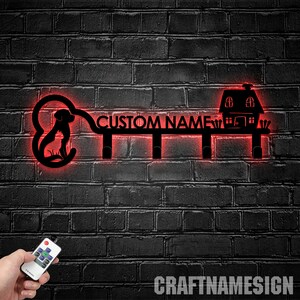 Custom Dog and Cat Metal Key Holder, Pet Lover Gifts, Metal Coat Rack ...