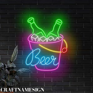 Beer Barrel Led Neon Sign, Beer Led Sign, Beer Bar Neon Night Light ...