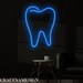 Tooth Line Neon Sign, Tooth Led Sign, Custom Neon Sign, Dentist Room ...