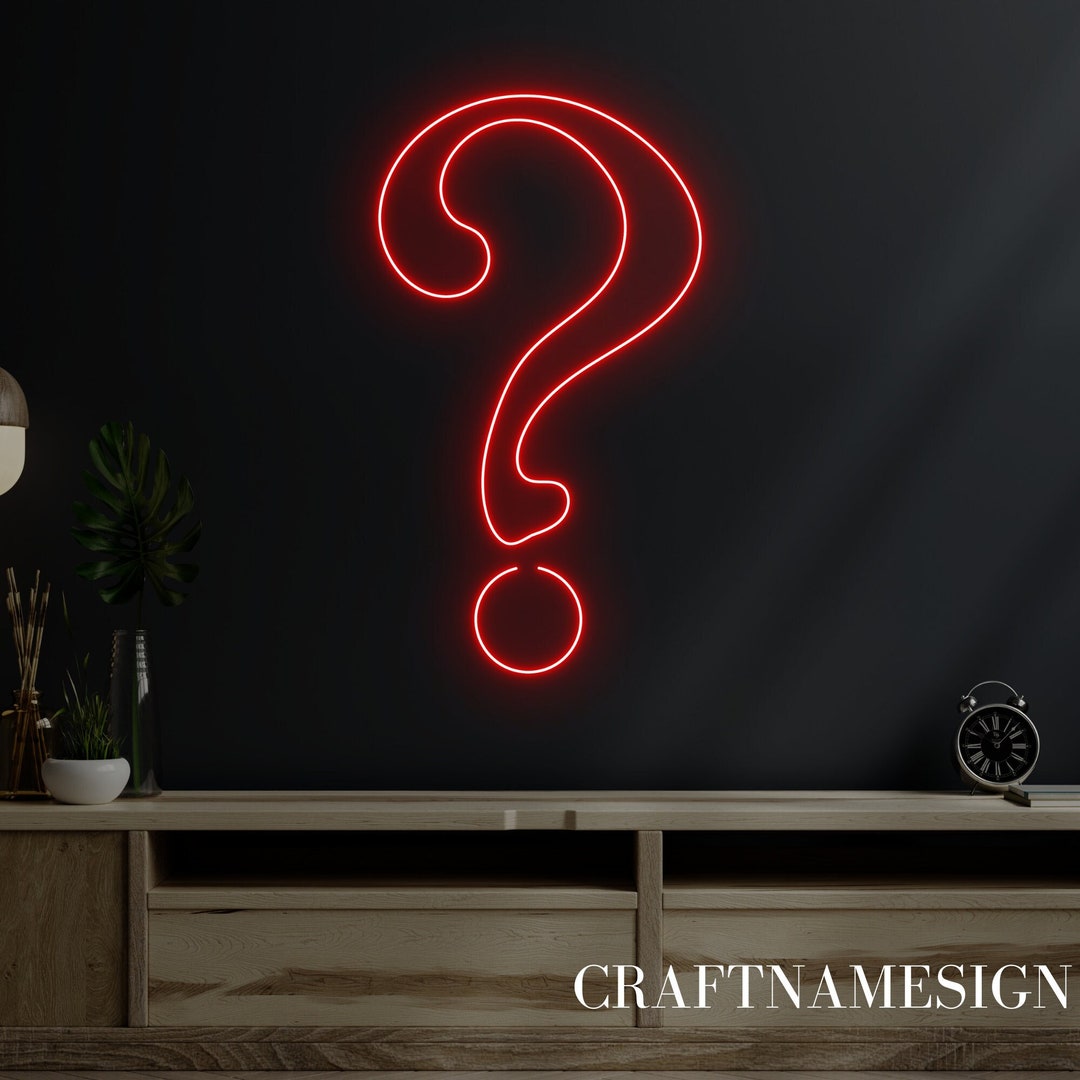 Question Mark Neon Sign, Question Mark Led Sign, Custom Neon Sign ...