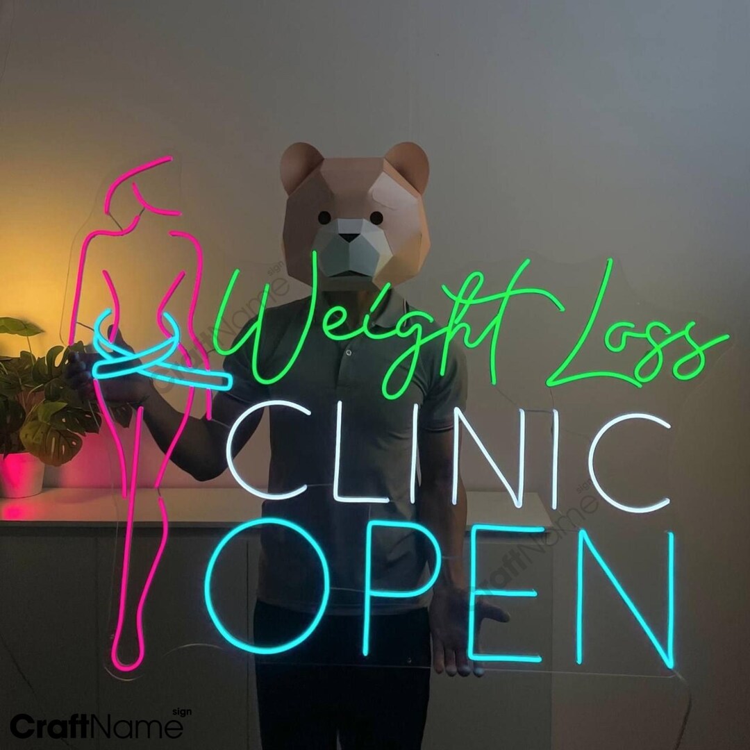 Weight Loss Clinic Open Neon Light Sign, Weight Loss Clinic Led Light ...