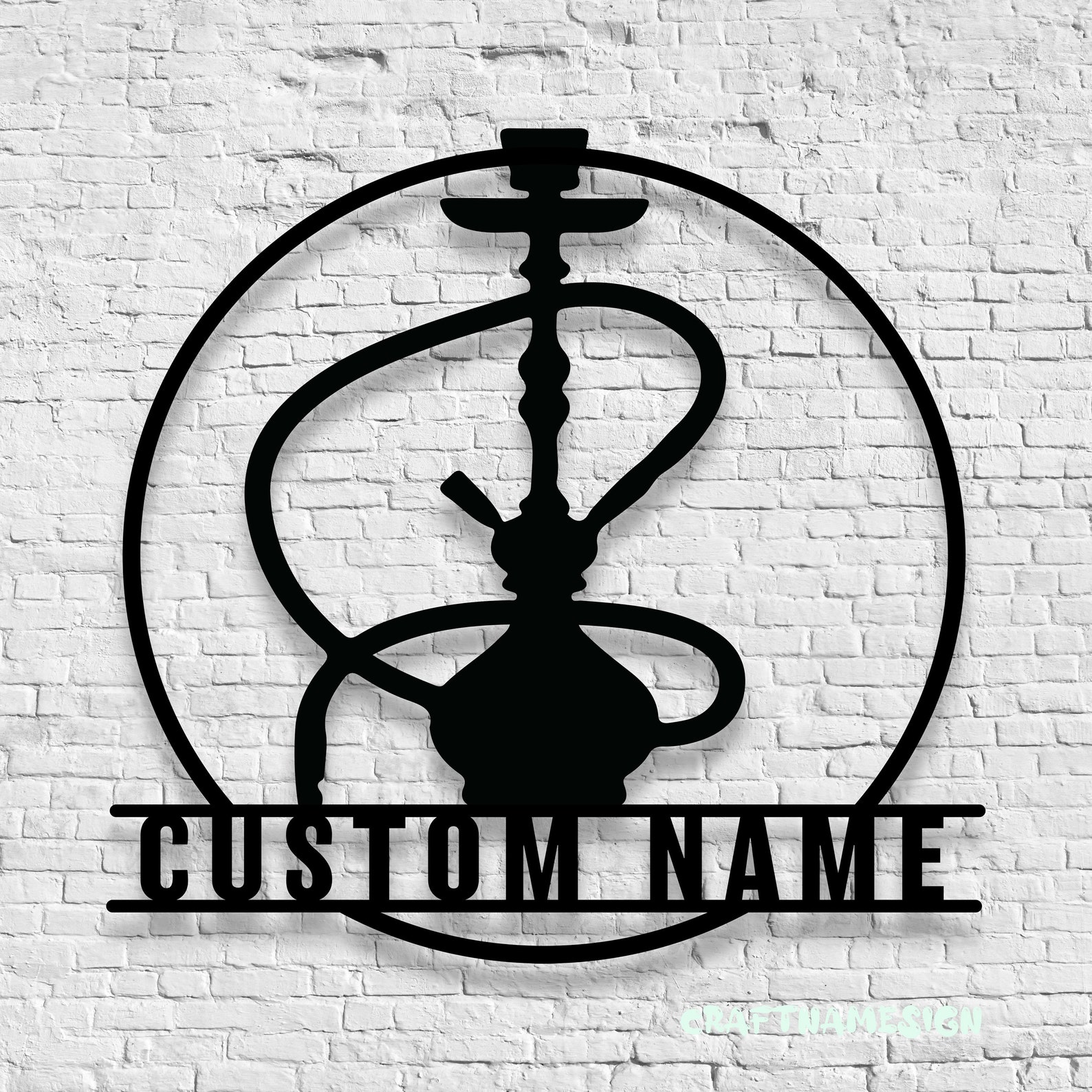Custom Shisha Hookah Metal Wall Art LED Light personalized - Etsy