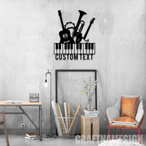 Personalized Music Studio Metal Wall Art LED Light | Custom Microphone ...