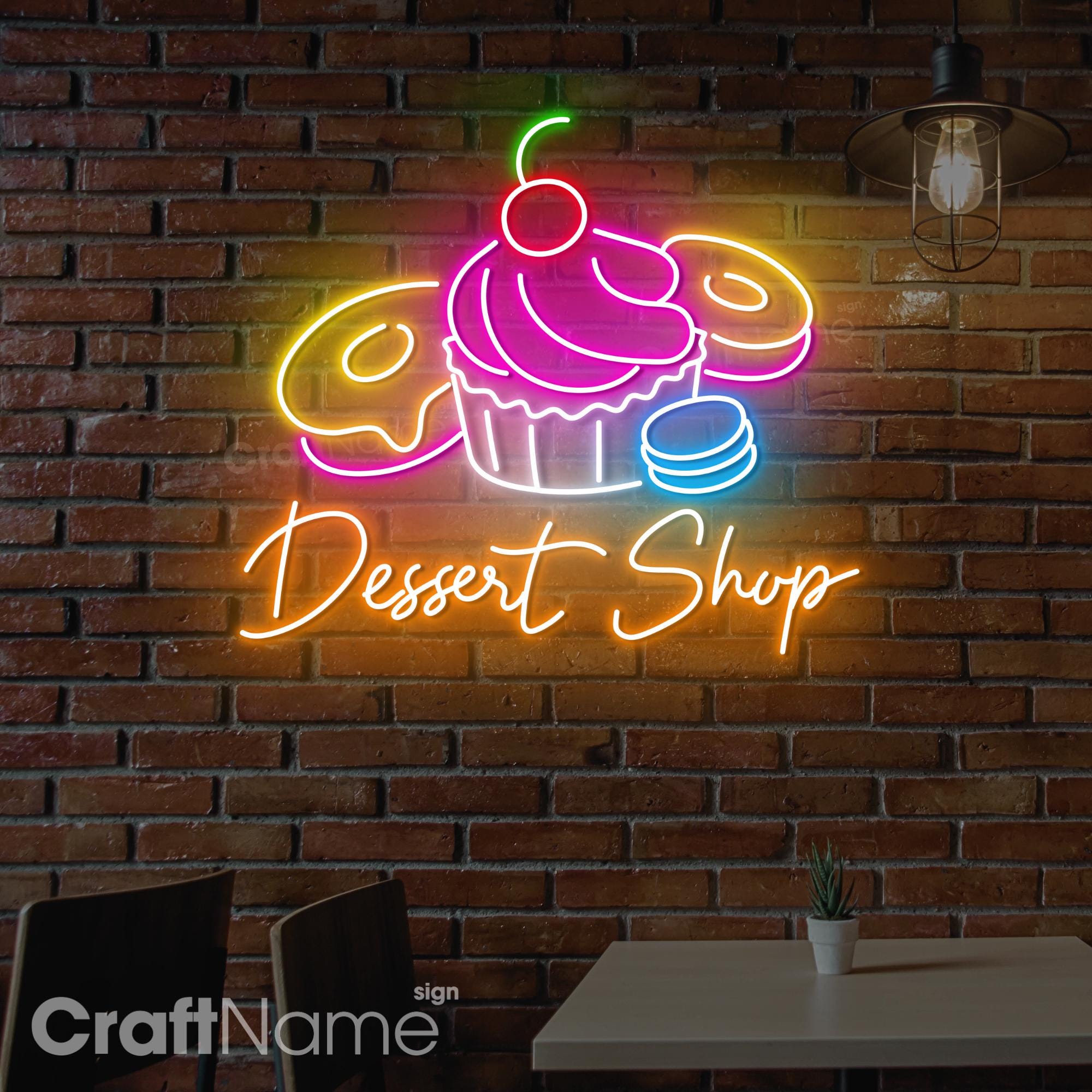 Dessert Shop Neon Light Sign, Dessert Bakery Led Sign, Custom Neon Sign ...