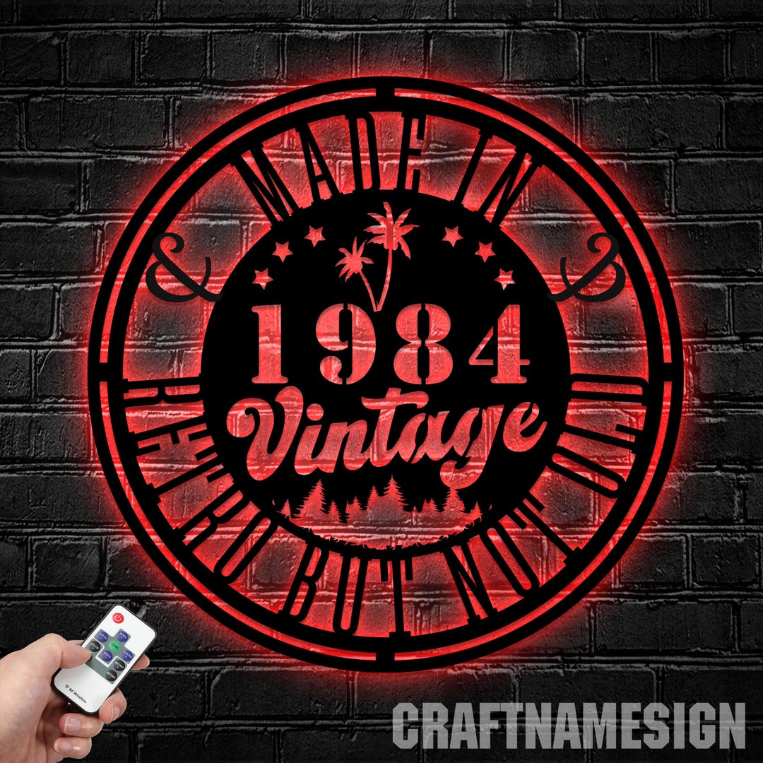 1984 Dad Birthday Metal Wall Art, Vintage 1984 Metal Sign, 40th ...