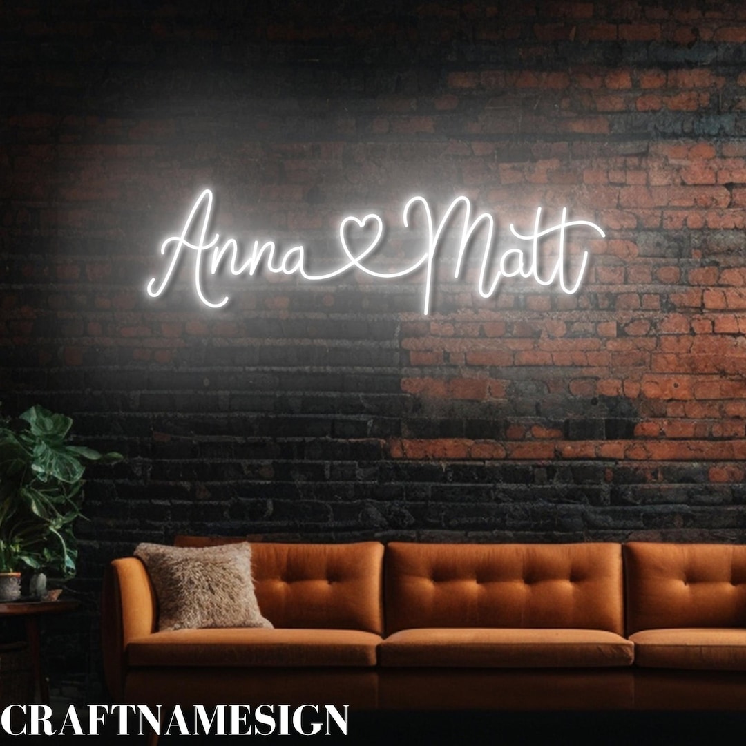 Custom Wedding Neon Sign, Custom Bride Groom Wedding Wall Decor ...