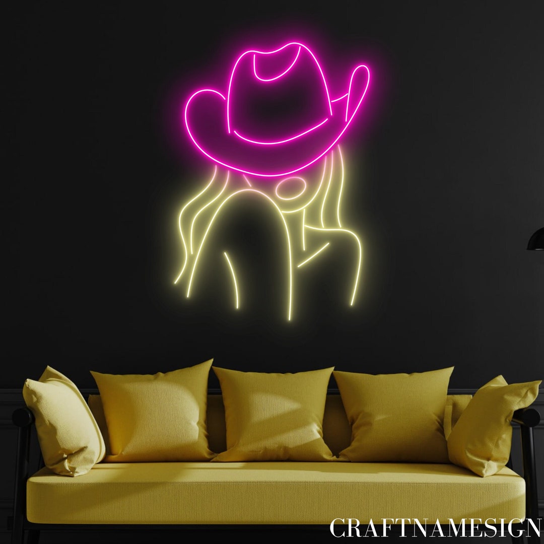 Sexy Cowgirl Neon Sign, Girl Spa Salon Led Sign, Custom Neon Sign ...