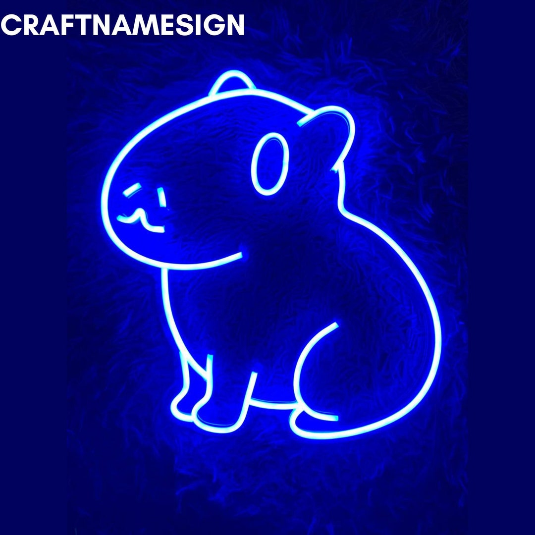 Capybara Led Sign, Capybara Neon Sign, Custom Neon Led Sign, Christmas ...