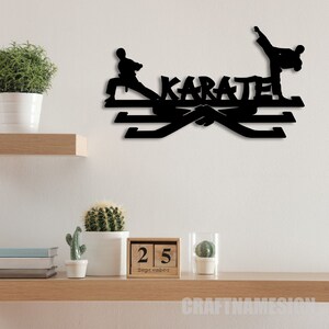 Custom Karate Metal Led Wall Hanging, Karate Medal Hanger Decorative ...
