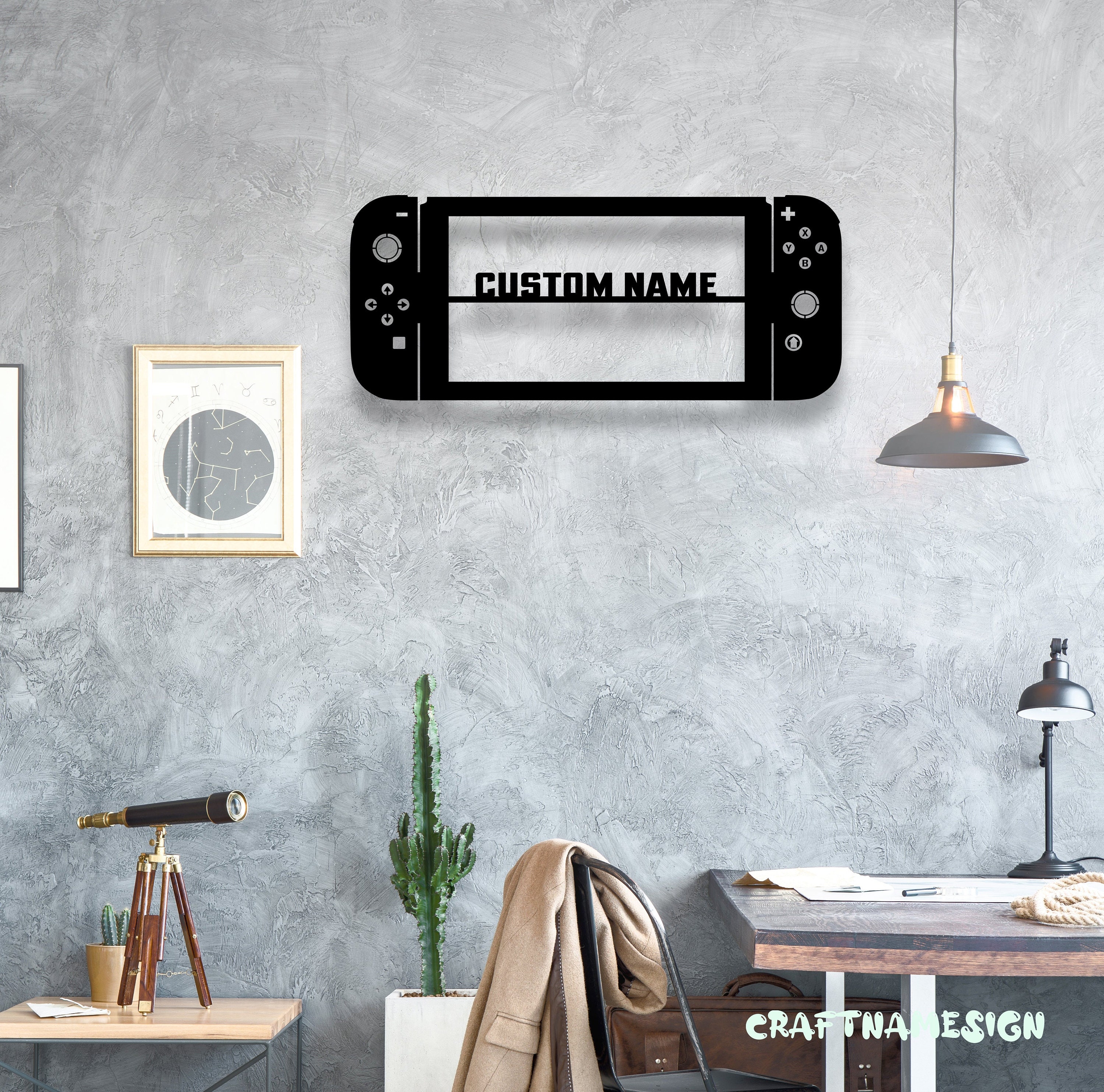 Custom Video Game Room Metal Wall Art LED Light - Personalized Switch ...