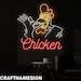 Cute Chicken Neon Sign, Fried Chicken Led Sign, Custom Neon Sign, Fried ...