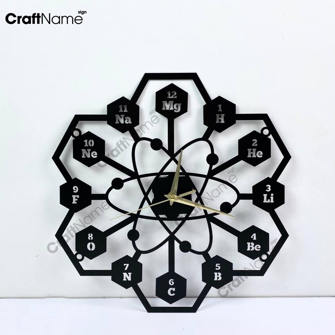 Chemical Metal Wall Clock, Wall Clock Unique for Home Decor and Wall ...