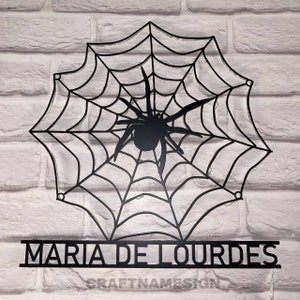 Custom Spider Web Metal Wall Art Led Light, Spider Web Sign, Halloween ...