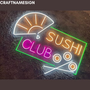 Sushi Club Neon Sign, Japanese Sushi Led Sign, Custom Neon Sign ...
