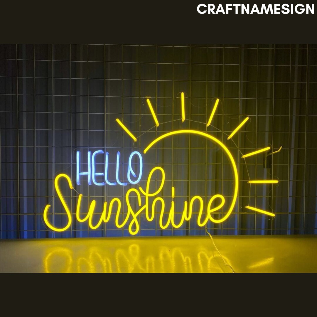 Hello Sunshine Neon Sign, Hello Sunshine Led Sign, Custom Neon Sign ...