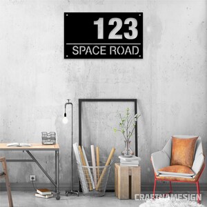 House Number Metal Wall Art LED Light - Personalized Address Sign Home ...