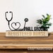 Custom Wooden Nurse Desk Name Plate Nurse Stethoscope Metal - Etsy