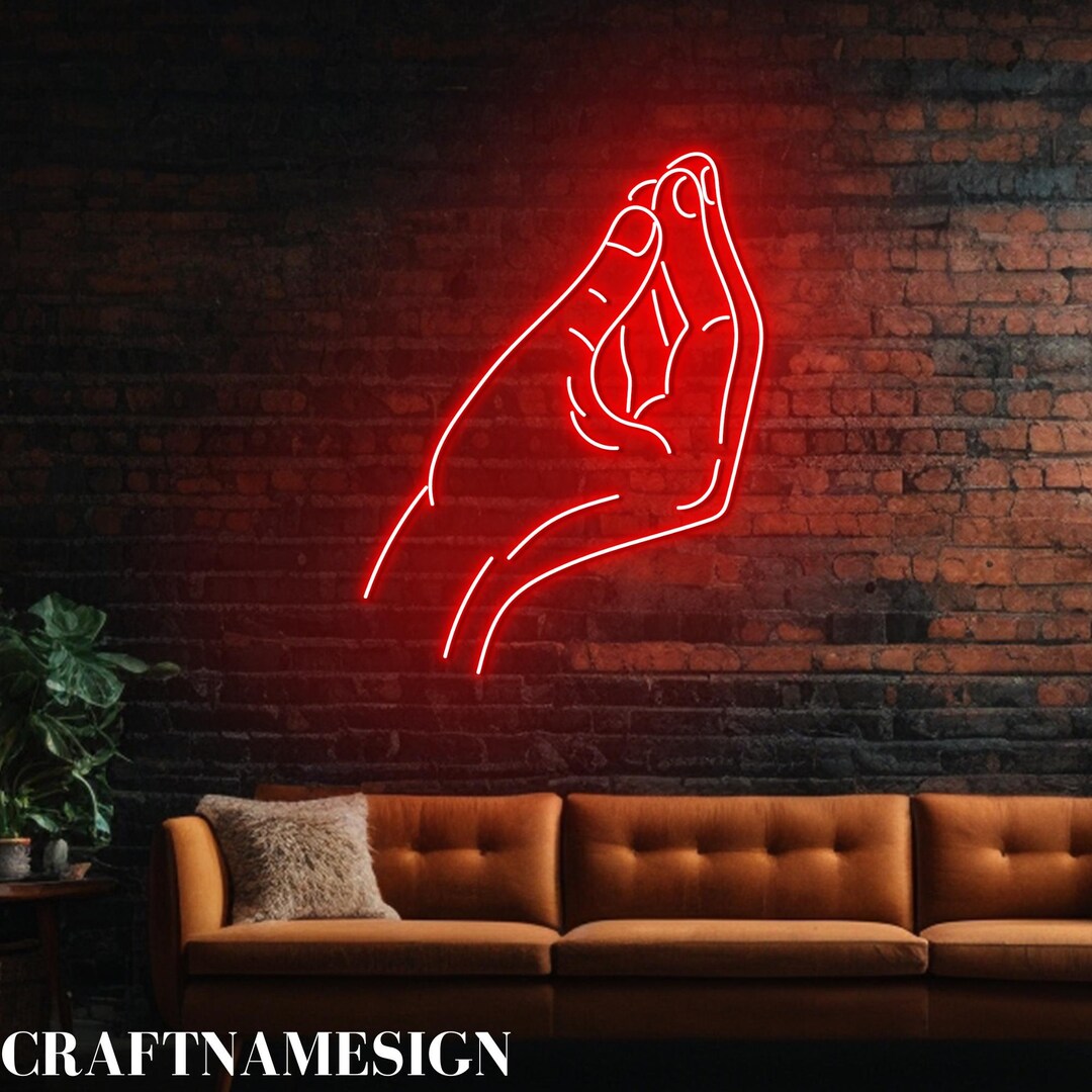 Italian Hand Gesture Neon Sign, Gesto Italiano Hand Led Sign, Custom ...