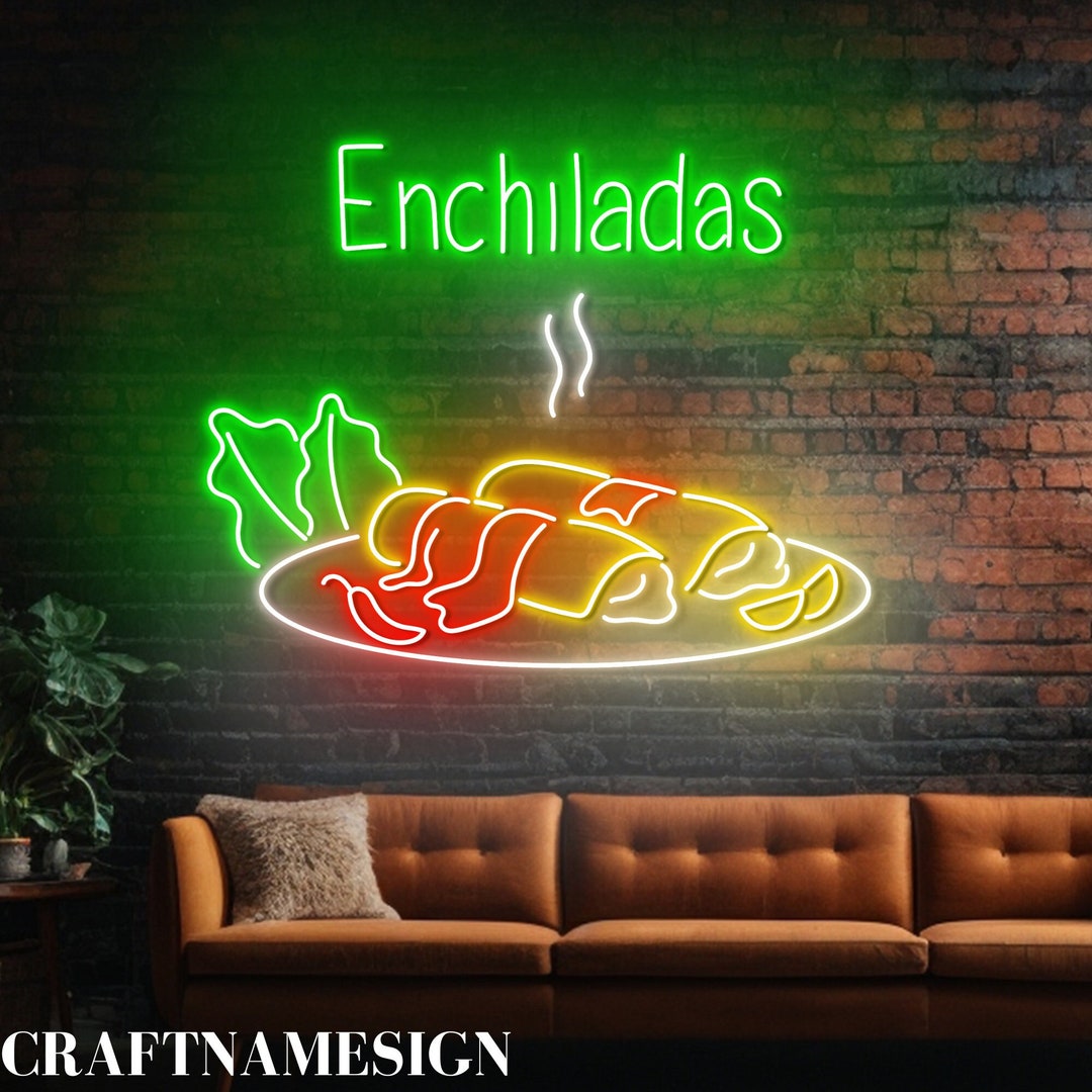 Open Mexican Enchilada Restaurant Neon Sign, Enchilada Led Sign, Custom ...