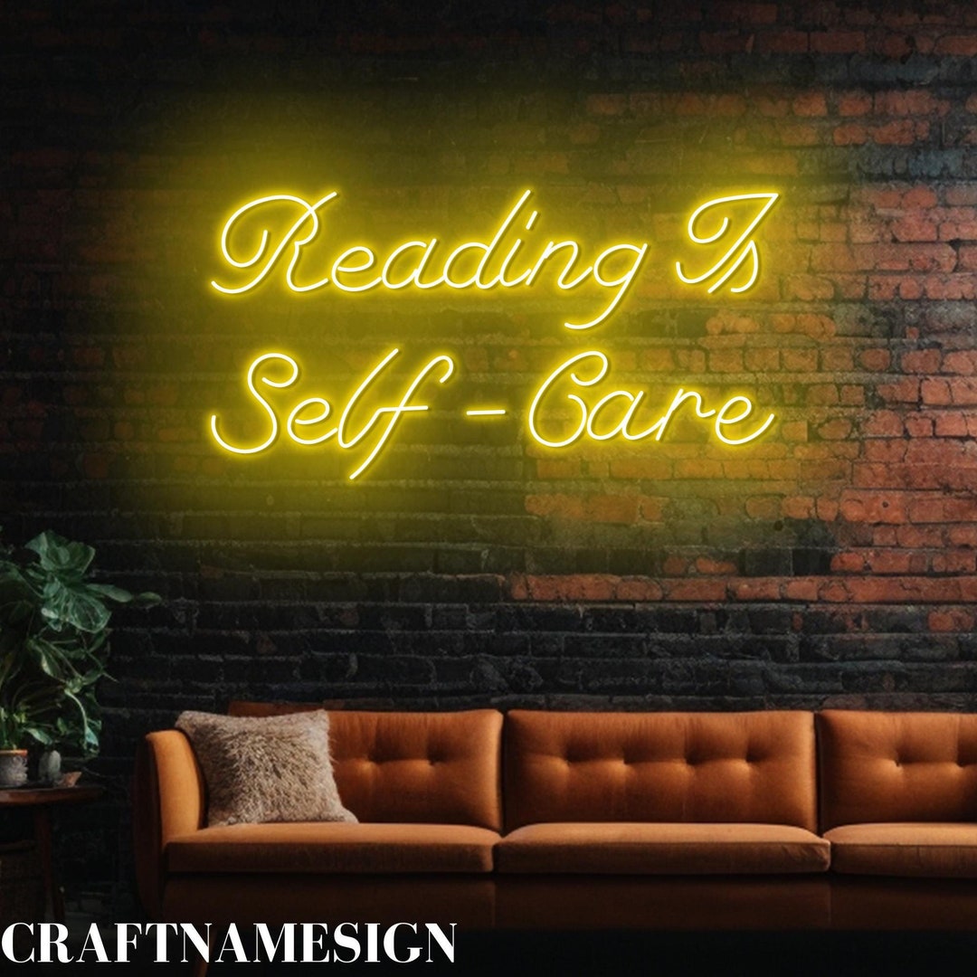 Reading is Self-care Neon Sign, Read Book Led Sign, Custom Neon Sign ...