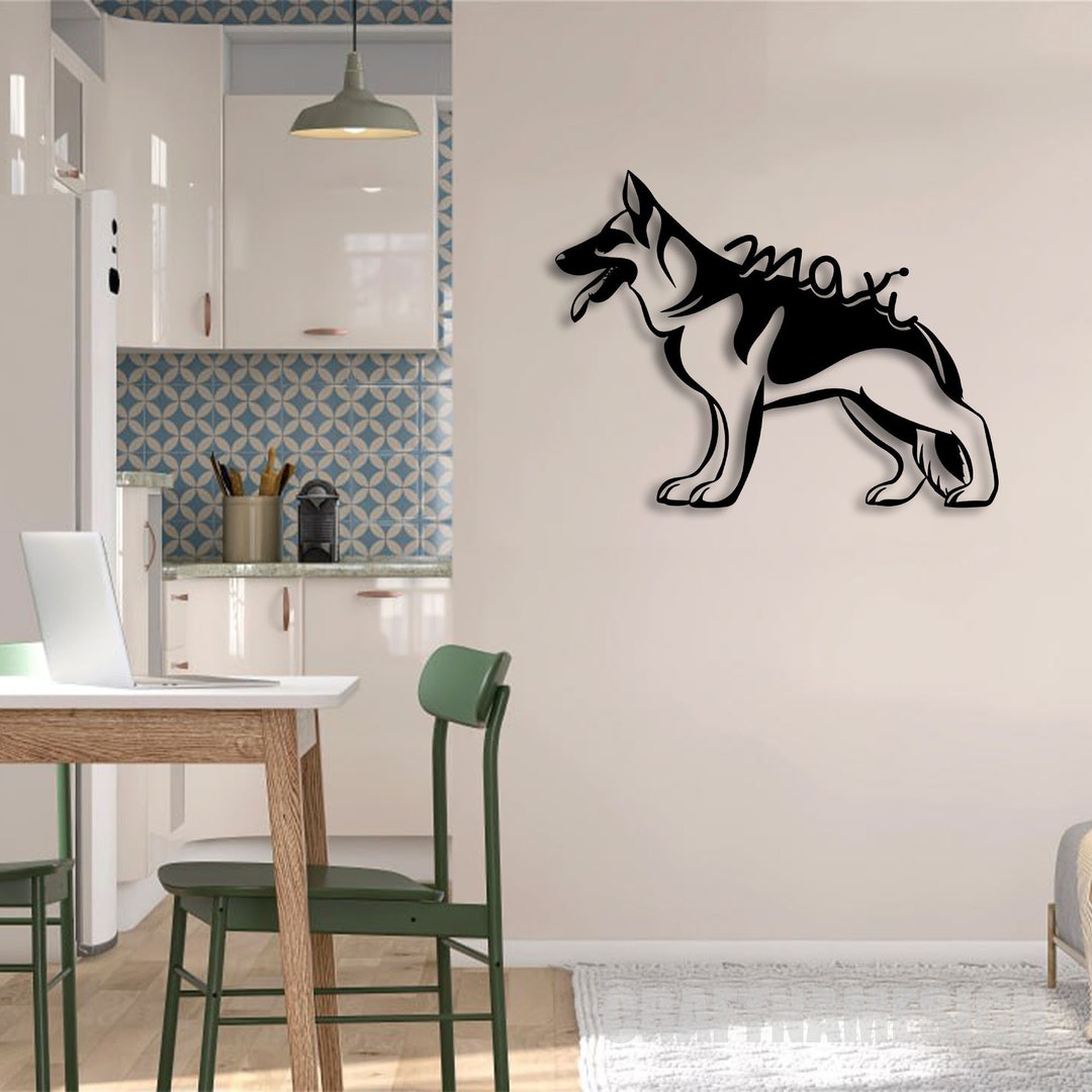 Personalized German Shepherd Dog Metal Wall Art Decor, German Shepherd ...