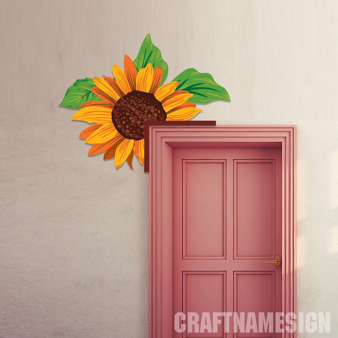 Sunflower Above Door Decor Metal Wall Art, Sunflower Door Topper ...