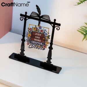Custom Signpost Metal Desk Art, Signpost Stand for Book Nook or Library ...